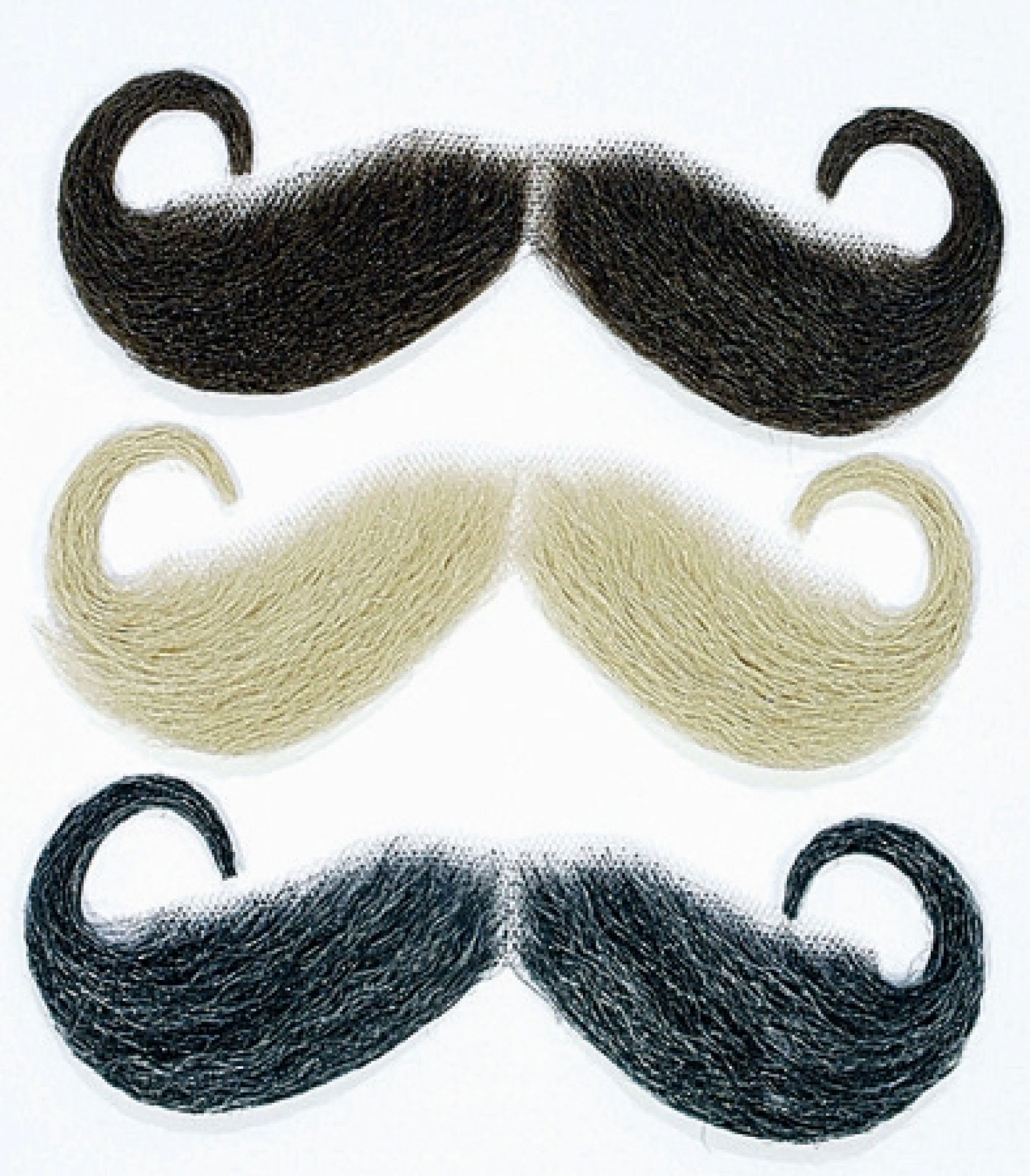 Whiskers mustache deluxe, grey - Color: gray